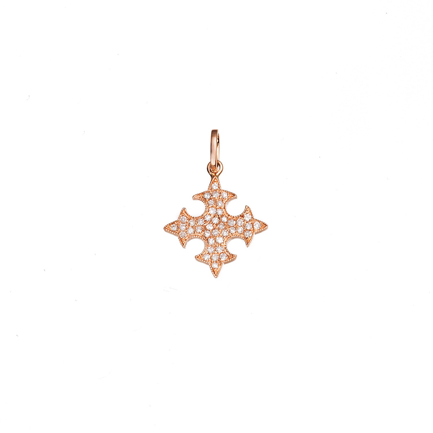 Diamond Floury Cross Pendant